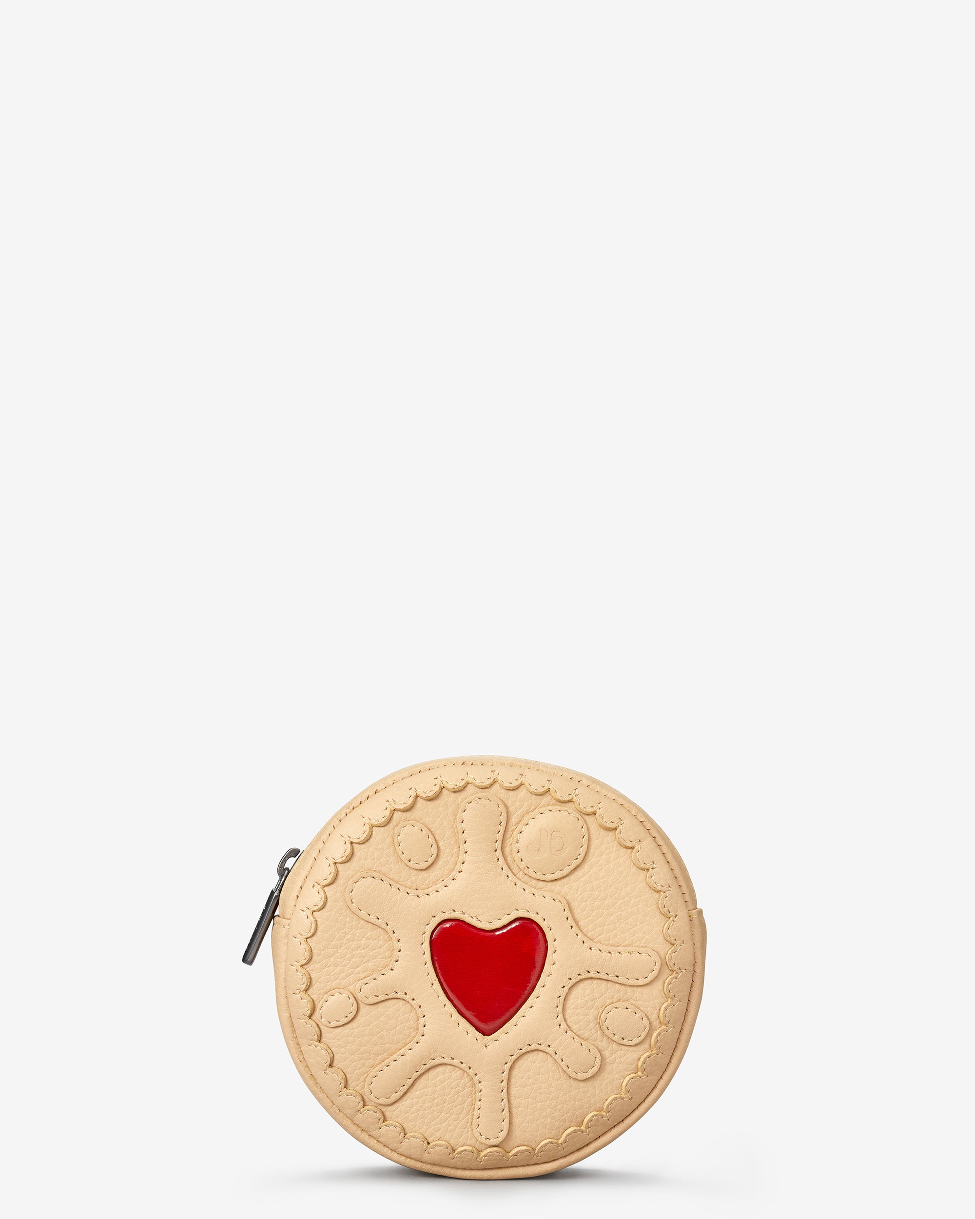 Jammie Dodger Biscuit Cream Leather Zip Round Coin Purse by Yoshi ...